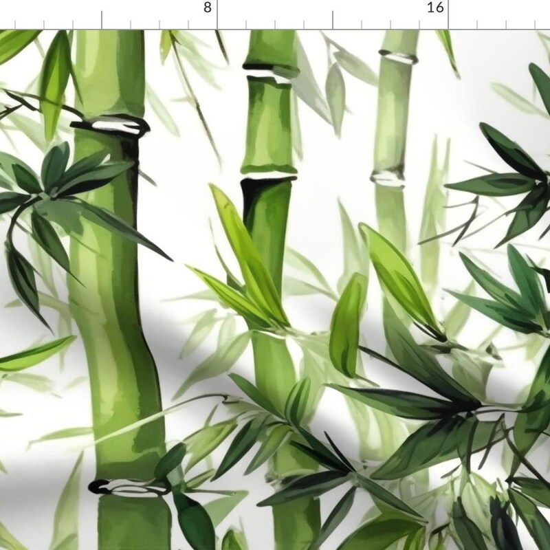 Bamboo Print Fabric - Etsy