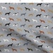 Greyhound Fabric Greyhounds Pattern Grey Multi Colored Coats | Etsy