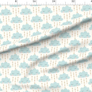 Rain Cloud Fabric Little Rain Cloud by Littlefoxhill - Etsy