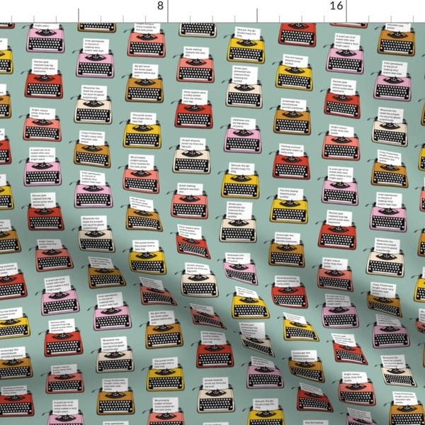 Typewriter Fabric - Etsy