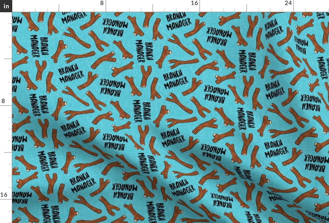 Cute Funny Dog Apparel Fabric - Branch Manager by Littlearrowdesign ...