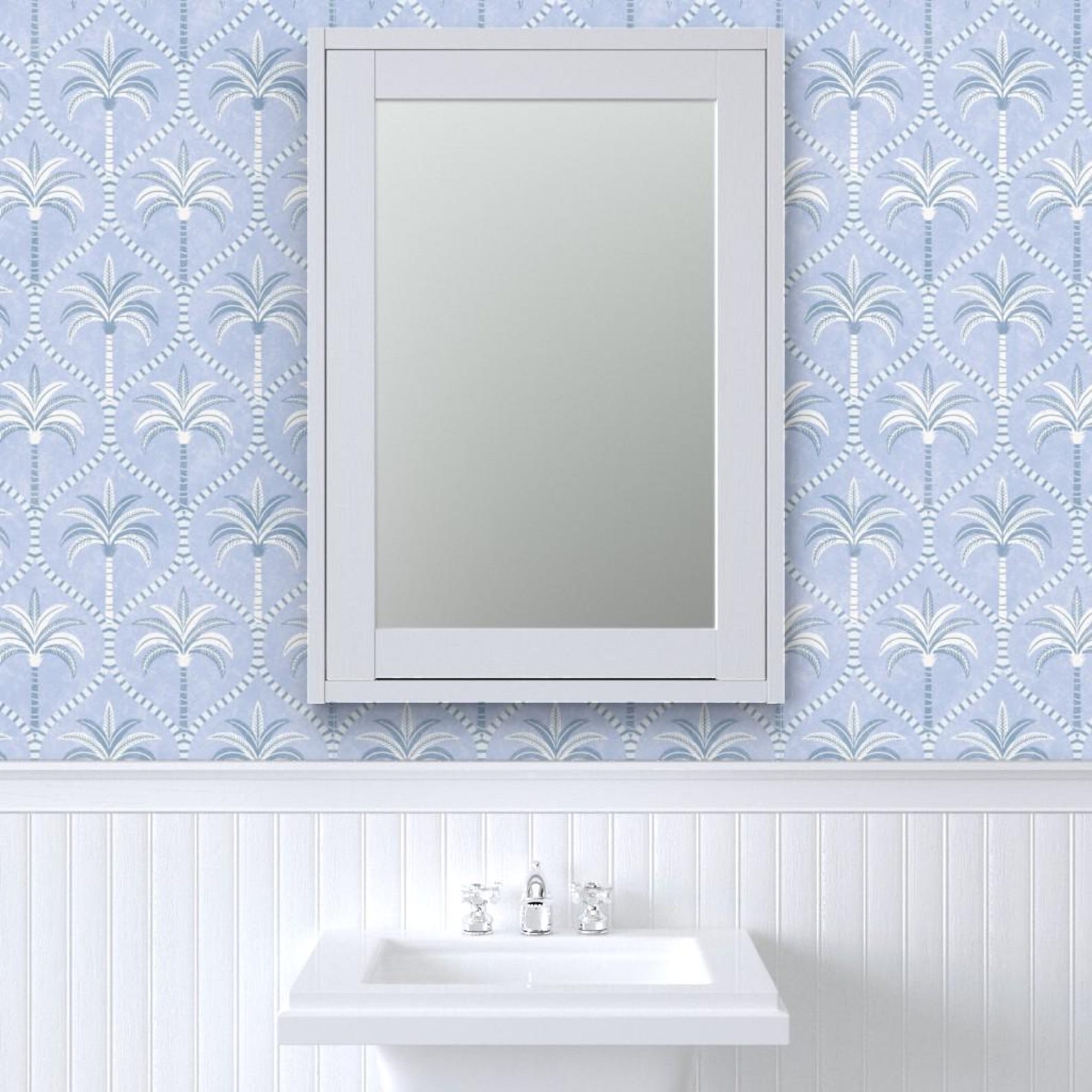Classic Preppy Removable Peel and Stick Wallpaper - Pale Periwinkle ...