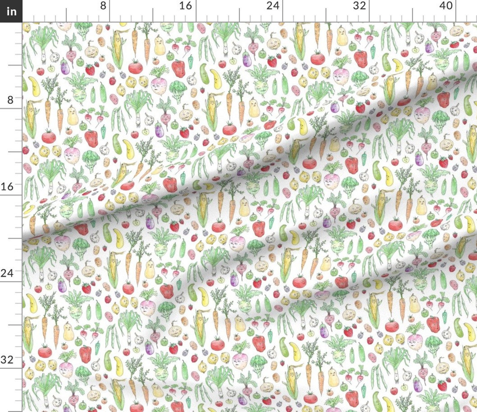 Vegetable Fabric Produce With Personality by Imaginaryanimal - Etsy