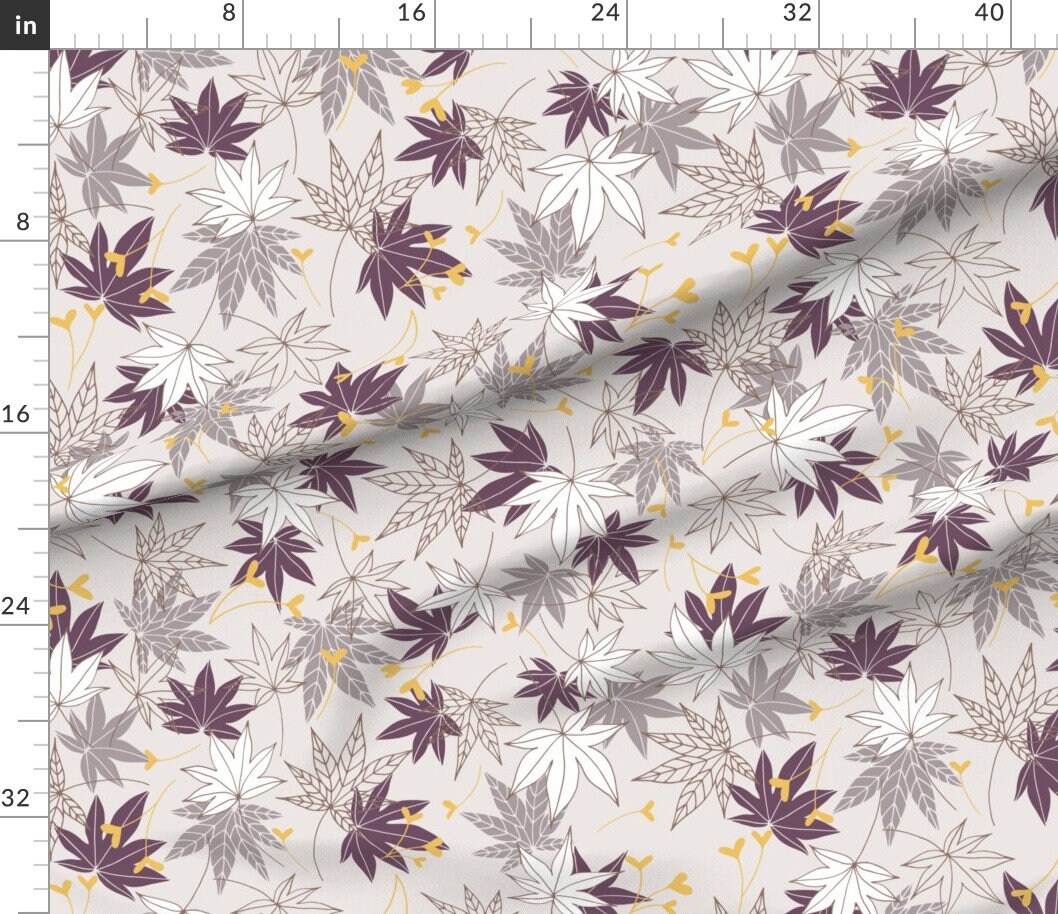 Japanese Maple Leaves Fabric Maple Leaves by Ldpapers | Etsy