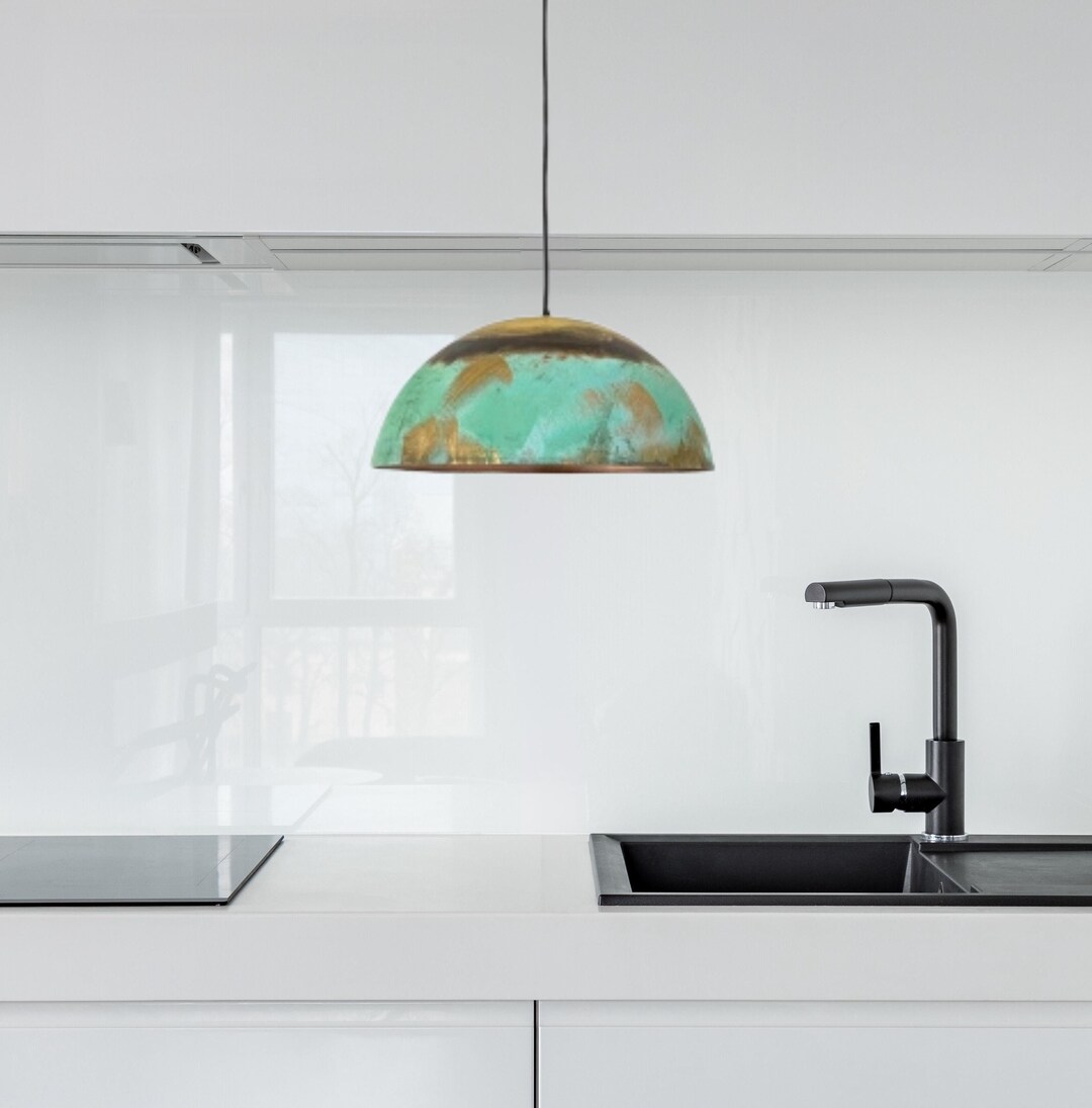 Copper Patina Light,copper Patina Lamp, Hanging Pendant Lighting ...