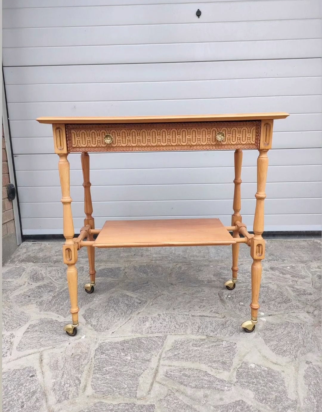 Vintage TV Table With Wheels - Etsy