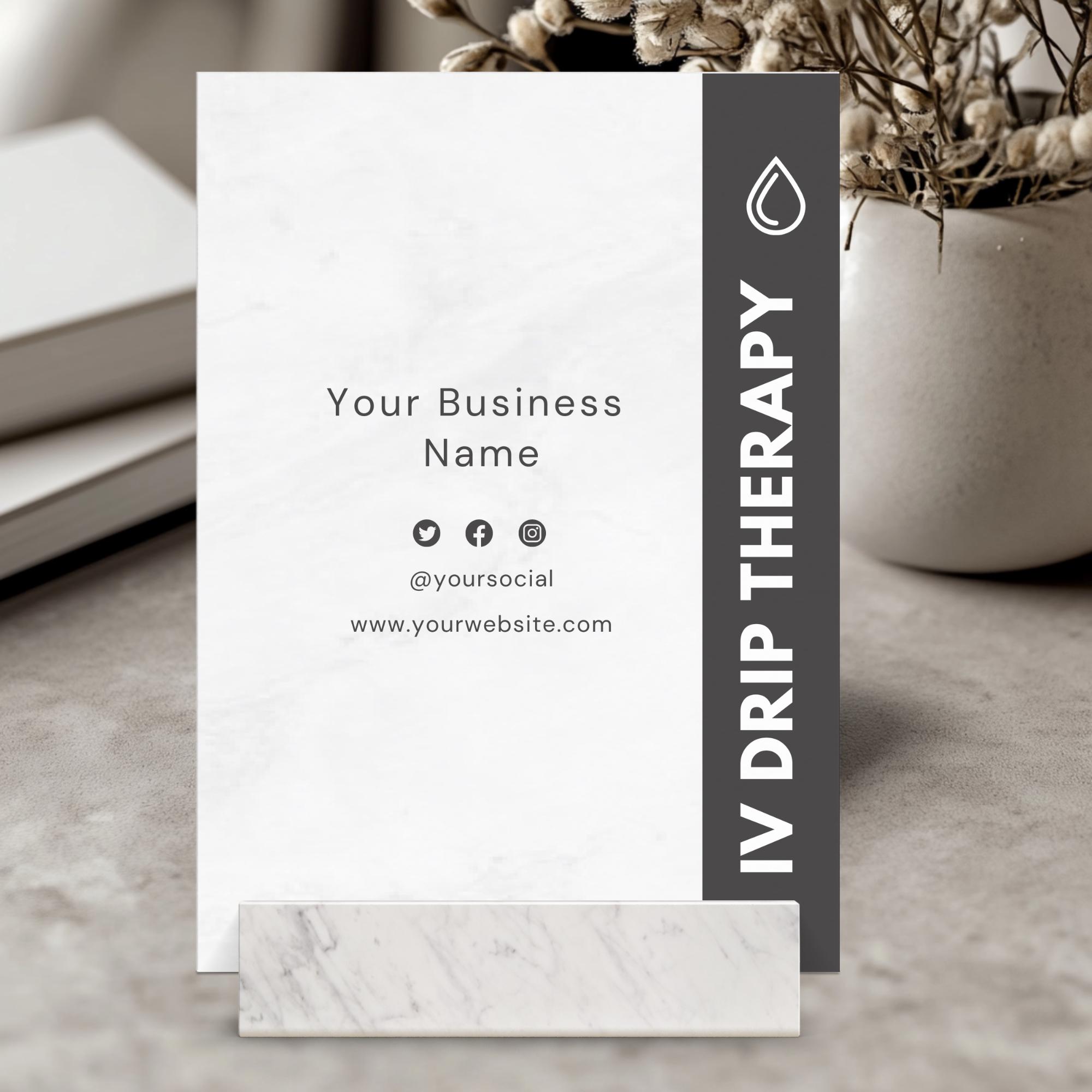 IV Therapy Price List Template, IV Drip Pricing Guide, IV Hydration ...