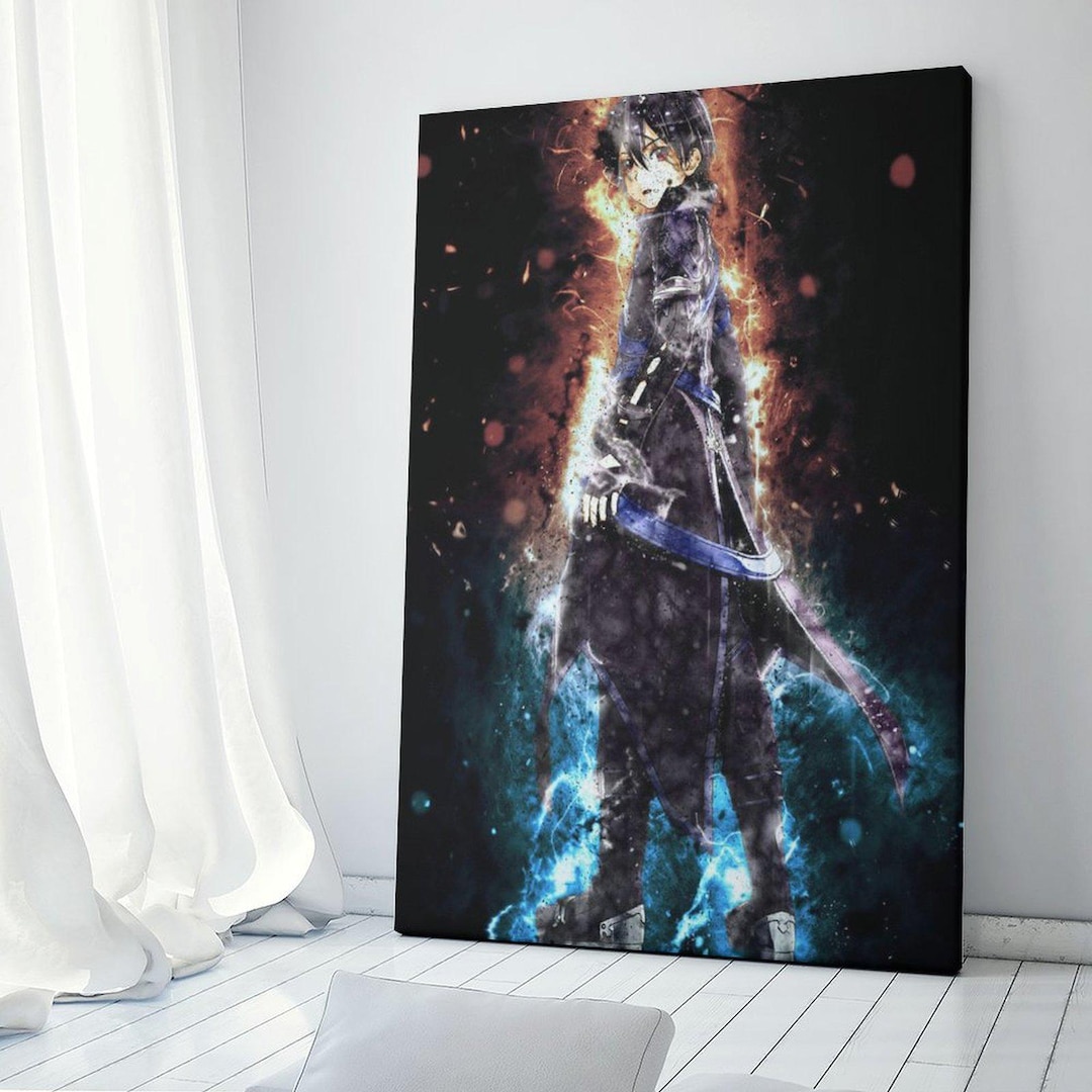 Sword Art Online Kirito 2 Poster Painting Animal Wall Art Room Decor ...