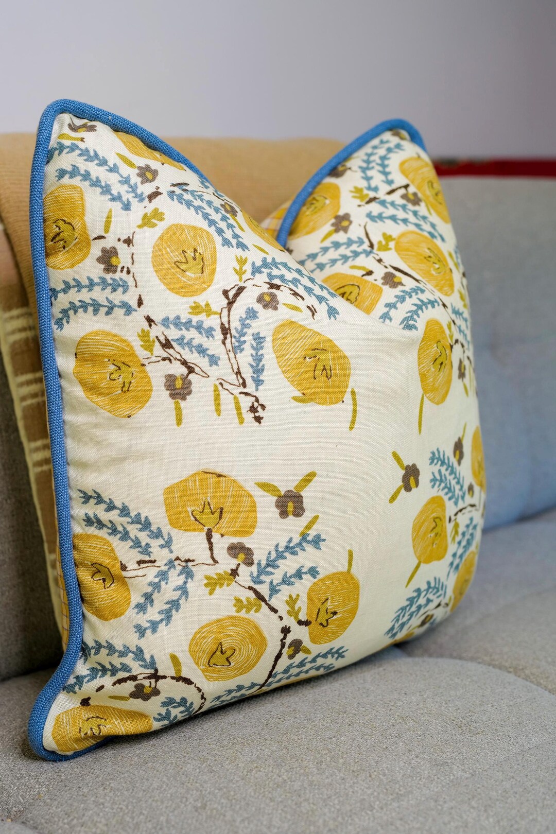 Penny Morrison Pasha 16” Piped Pillow Cover/ready to Ship - Etsy