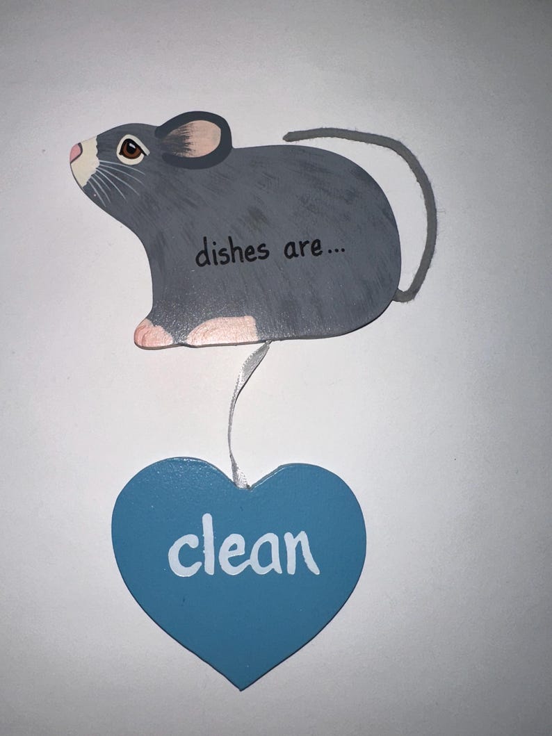 Whimsical Mouse Dishwasher Notification Kitchen Decor Magnet - Etsy