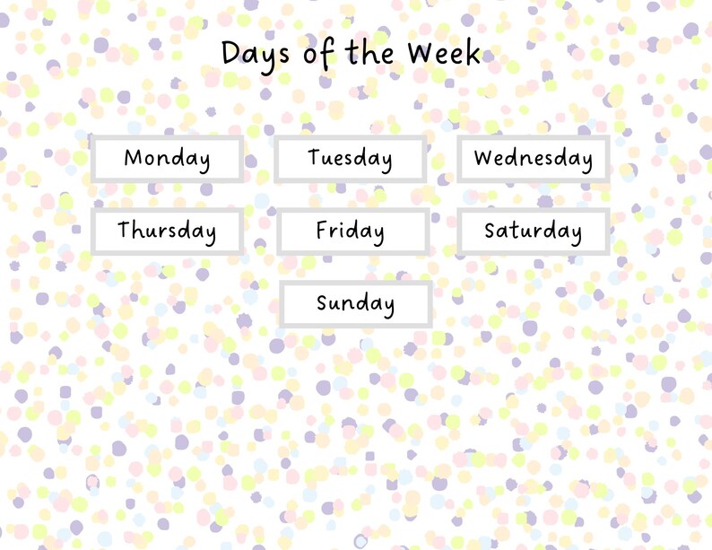 Children's Interactive Printable Calendar - Etsy