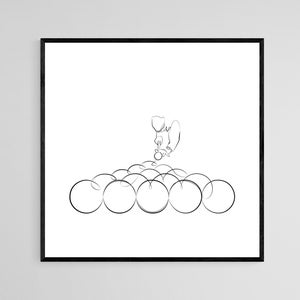 One Line Billiards Art Print. Minimalist Pool Player Drawing - Etsy