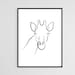 Minimalist Giraffe One Line Art. Printable Wall Art - Etsy