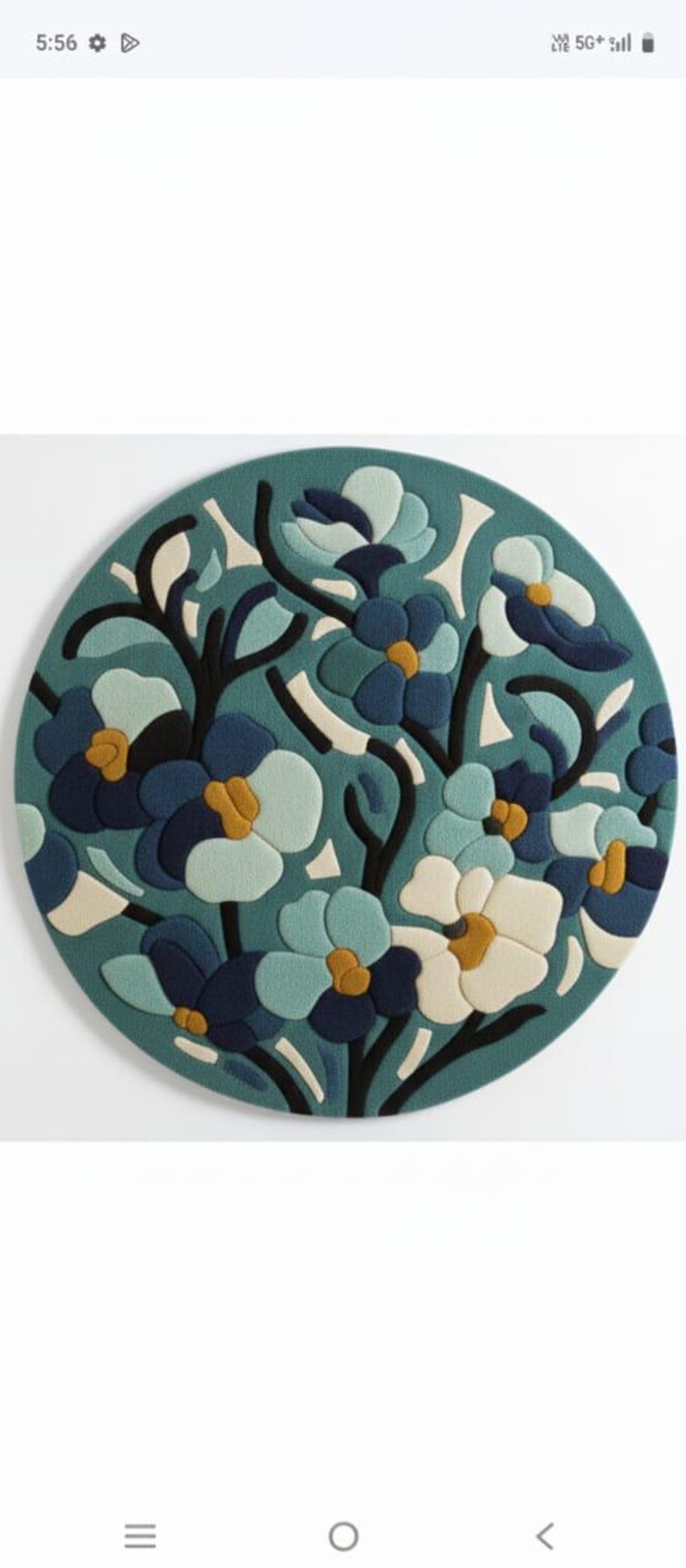 Hand Tufted Circle Shape Flower Desgin - Etsy