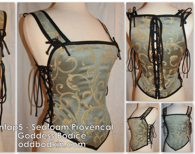 Odd Bodkin Goddess Bodice in Seafoam Provencal Brocade - Made to Order ...