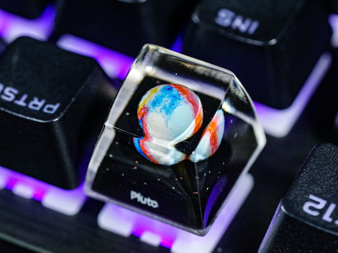 Pluto Planet Keycap, Solar System Galaxy Universe Keycaps for MX Cherry ...