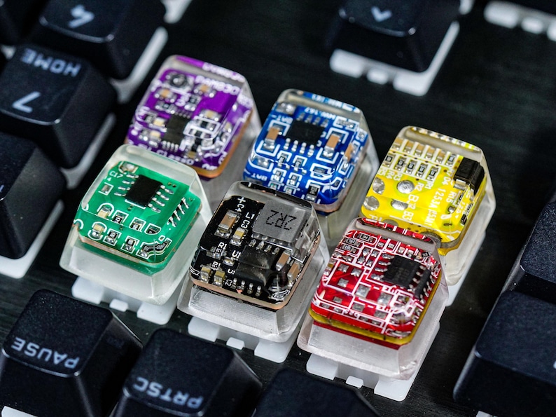 Recycled Circuit Board Keycap, Eco-friendly Artisan Resin Keycap for MX ...