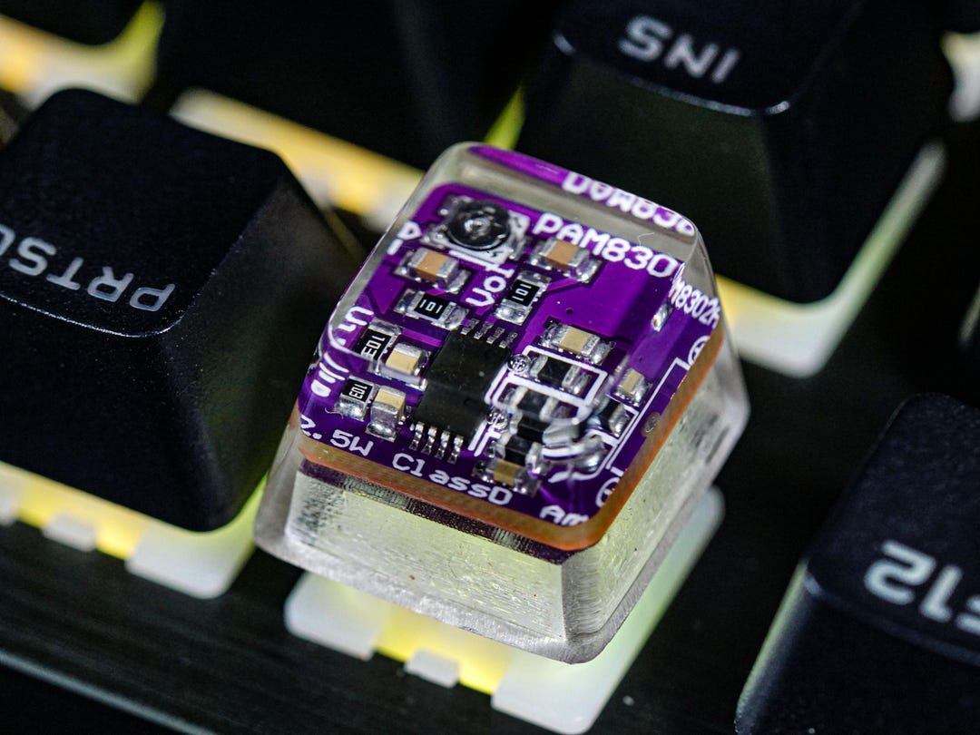 BUY 3 GET 1 Purple Recycled Circuit Board Keycap, Eco-friendly Artisan ...