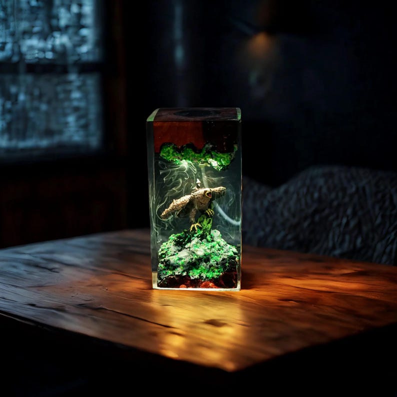 LOTR Resin Lamp – Handmade Lord of the Rings Diorama Light, the One ...