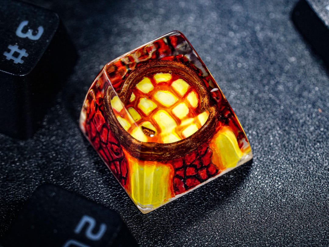 The Lord of the Ring Fire Keycap, Eye Artisan Keycap for MX Cherry ...