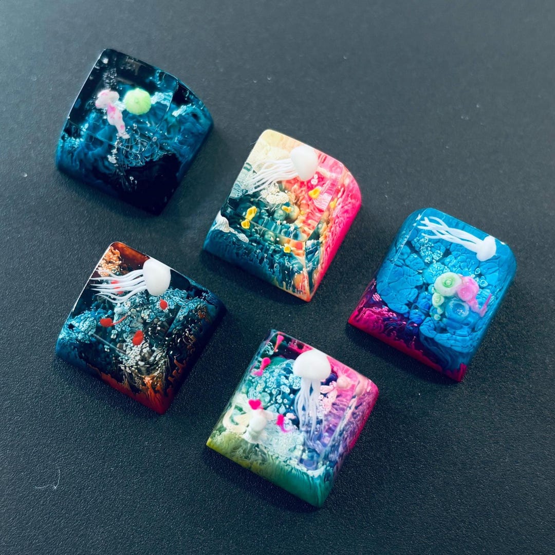 BUY 3 GET 1 Jellyfish Keycaps, Jellyfish Resin Keycap, Mechanical ...