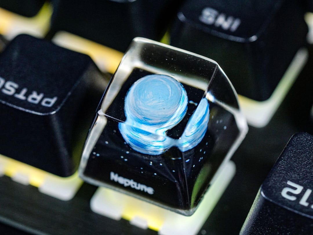 Neptune Planet Keycap, Solar System Galaxy Universe Keycaps for MX ...