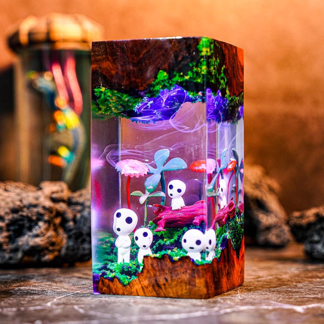 Kodama Ghibli Resin Lamp – Studio Gh1bli LED Night Light | Mononoke ...