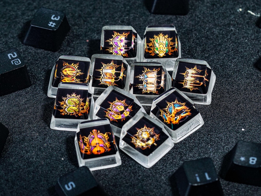 BG3 Classes Keycap Set, Baldur's Gate 3 Gaming Keycap, Custom Artisan ...