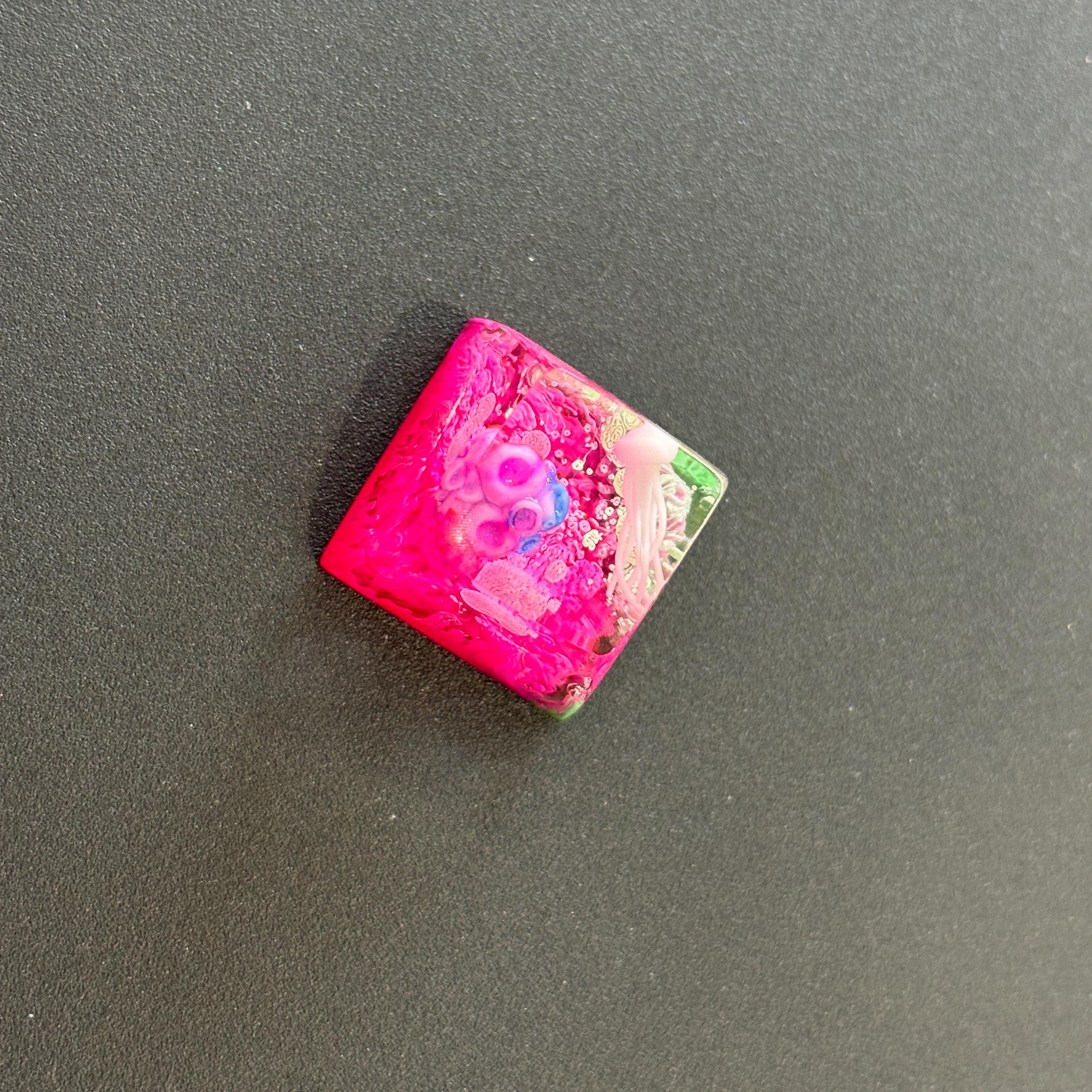 Jellyfish Resin Keycaps, Blue and Pink Jellyfish Keycap, Mechanical ...