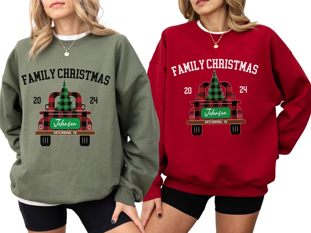 Personalized Family Christmas Sweatshirts, Matching Family Christmas ...