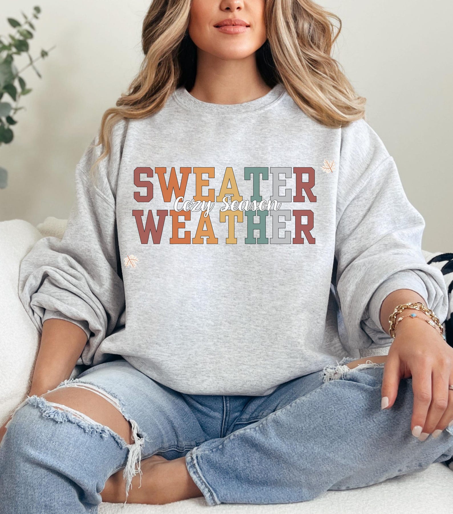 Sweater Weather Sweatshirt, Cozy Season Shirt, Fall Season Sweatshirt ...