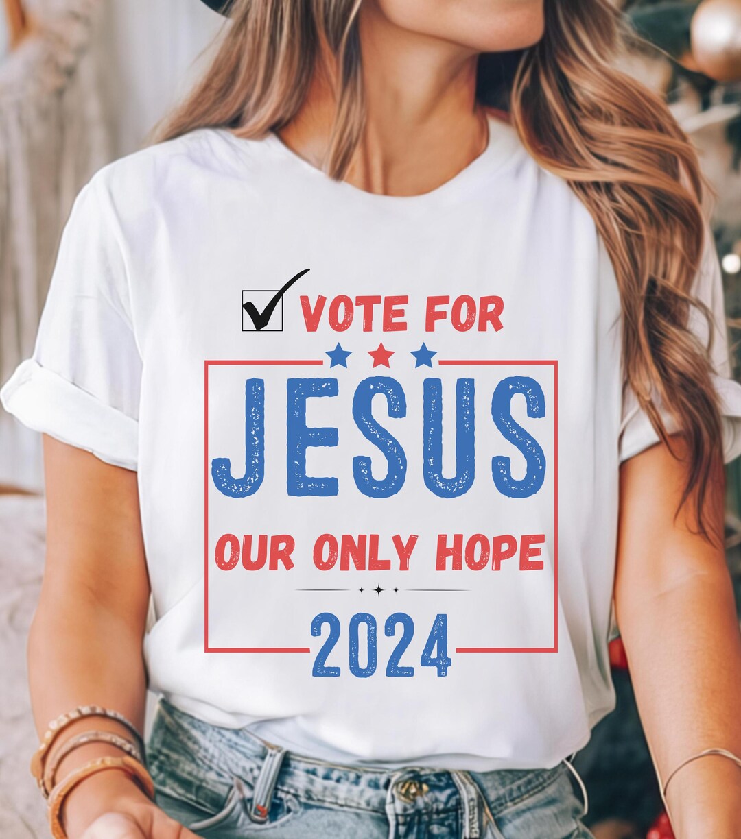 Jesus 2024 Our Only Hope T-shirt, America Jesus Shirt, Jesus USA ...