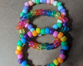 Rainbow Kandi Bracelets - Etsy