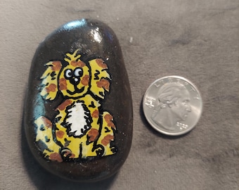 Hand Painted Dog Rock - Etsy