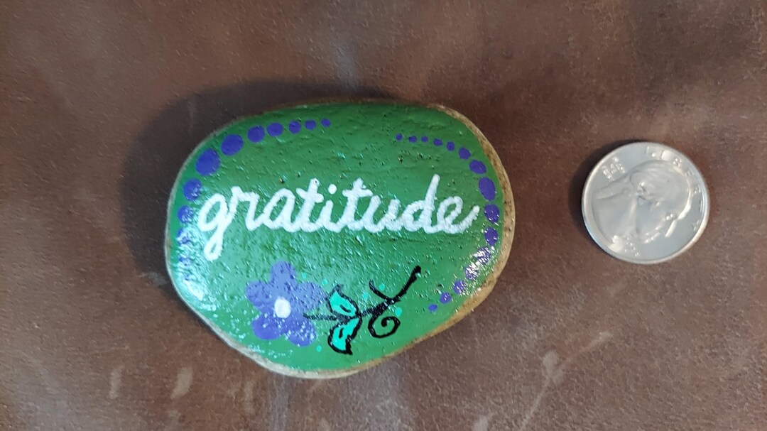 Gratitude Painted Rock - Etsy
