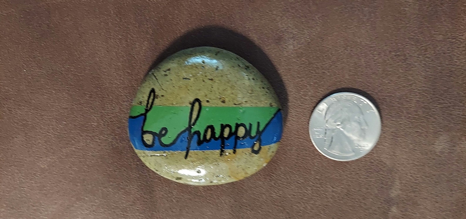 Be Happy Painted Rock - Etsy