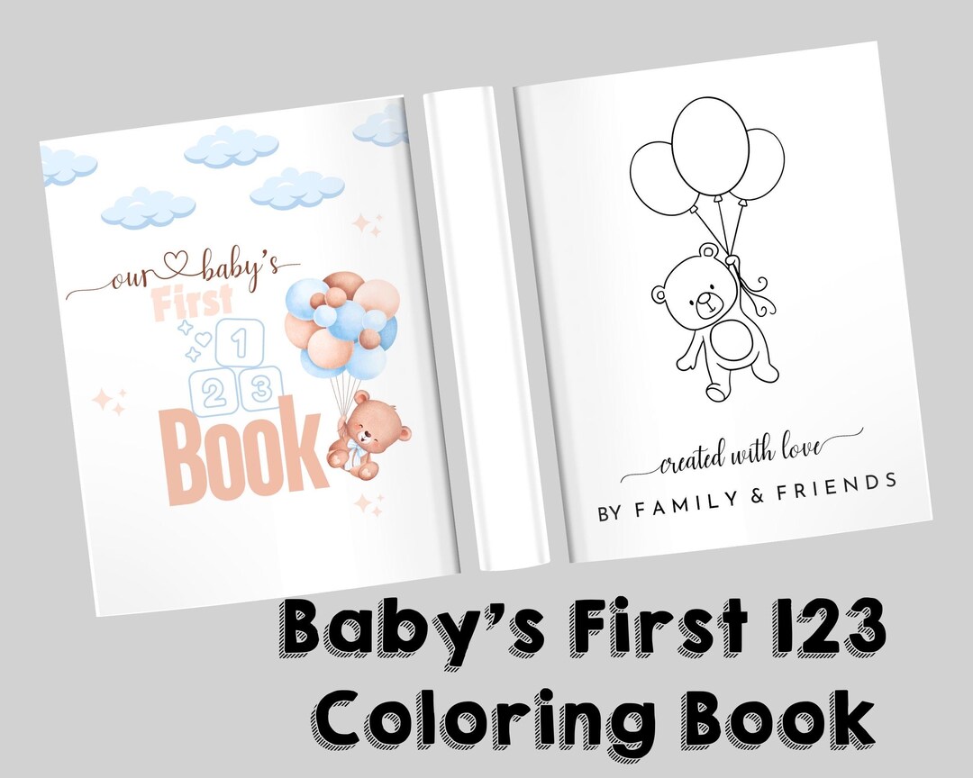 Baby’s First 123 Book Baby Shower First 123 Coloring Book Instant ...