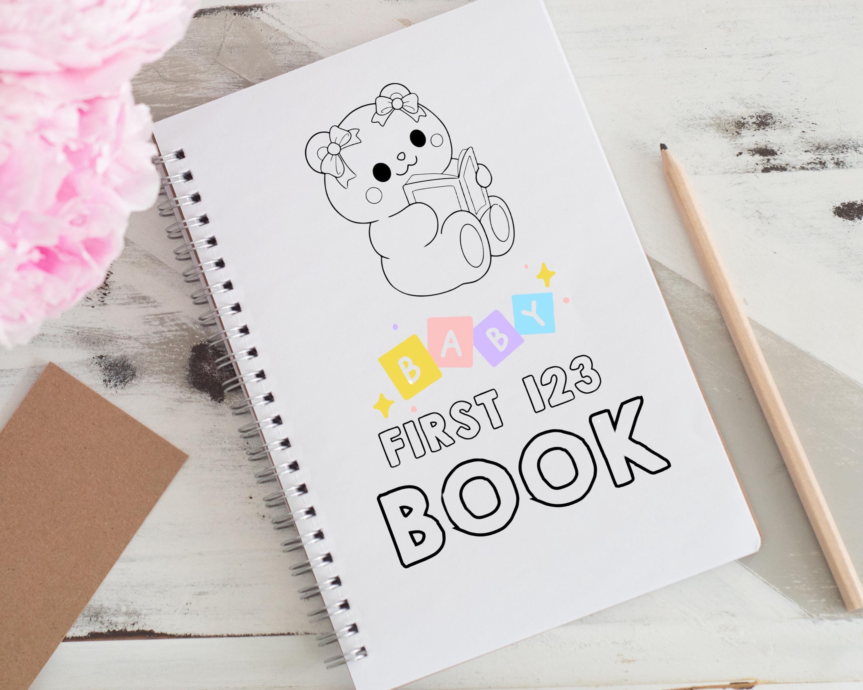 123 Baby Shower Coloring Book, Baby’s First 123 Book, Baby Shower ...