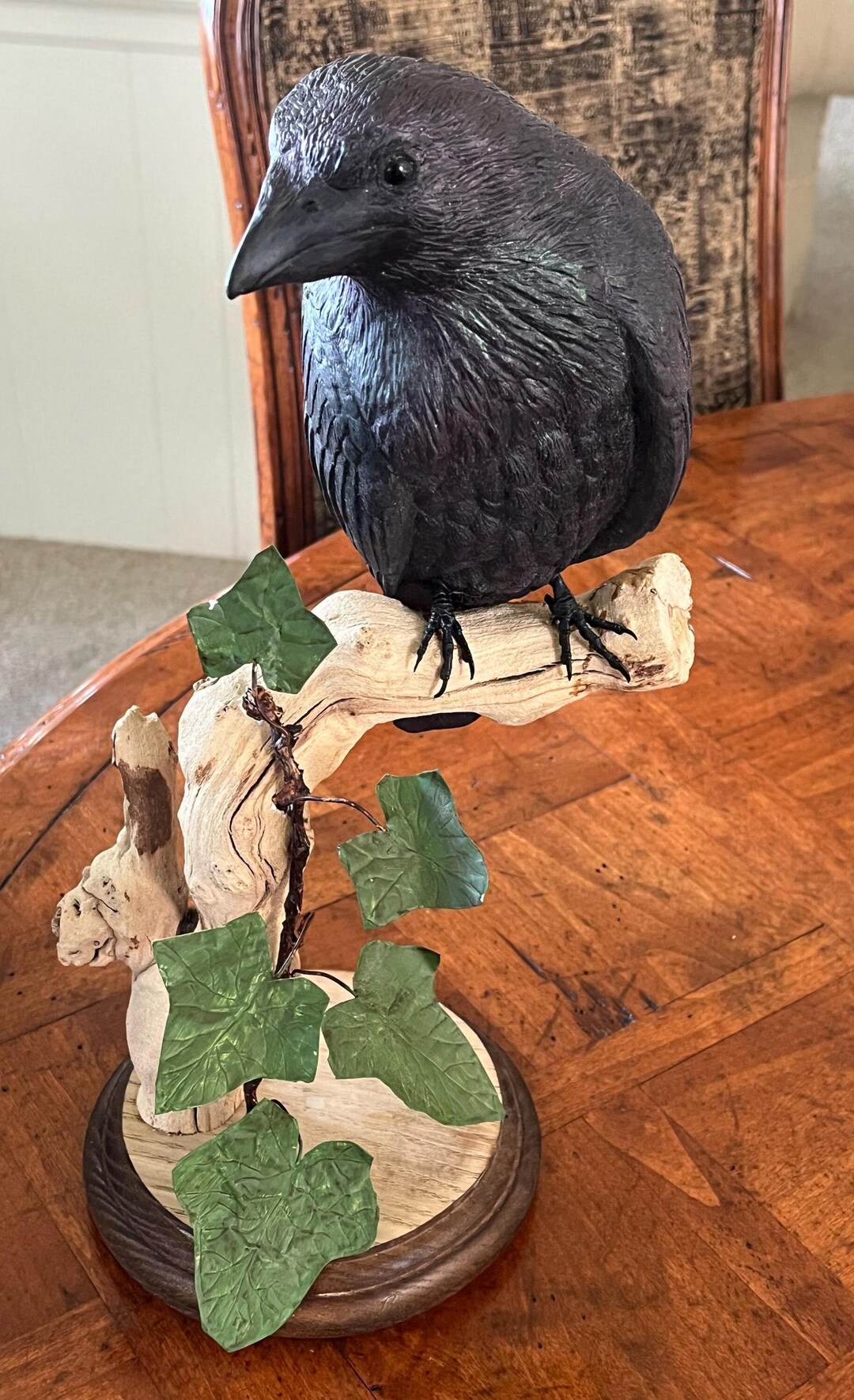Bird Carving of a Raven - Etsy