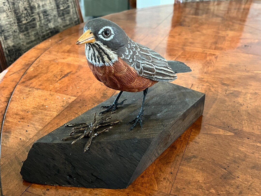 Bird Carving of a Robin - Etsy