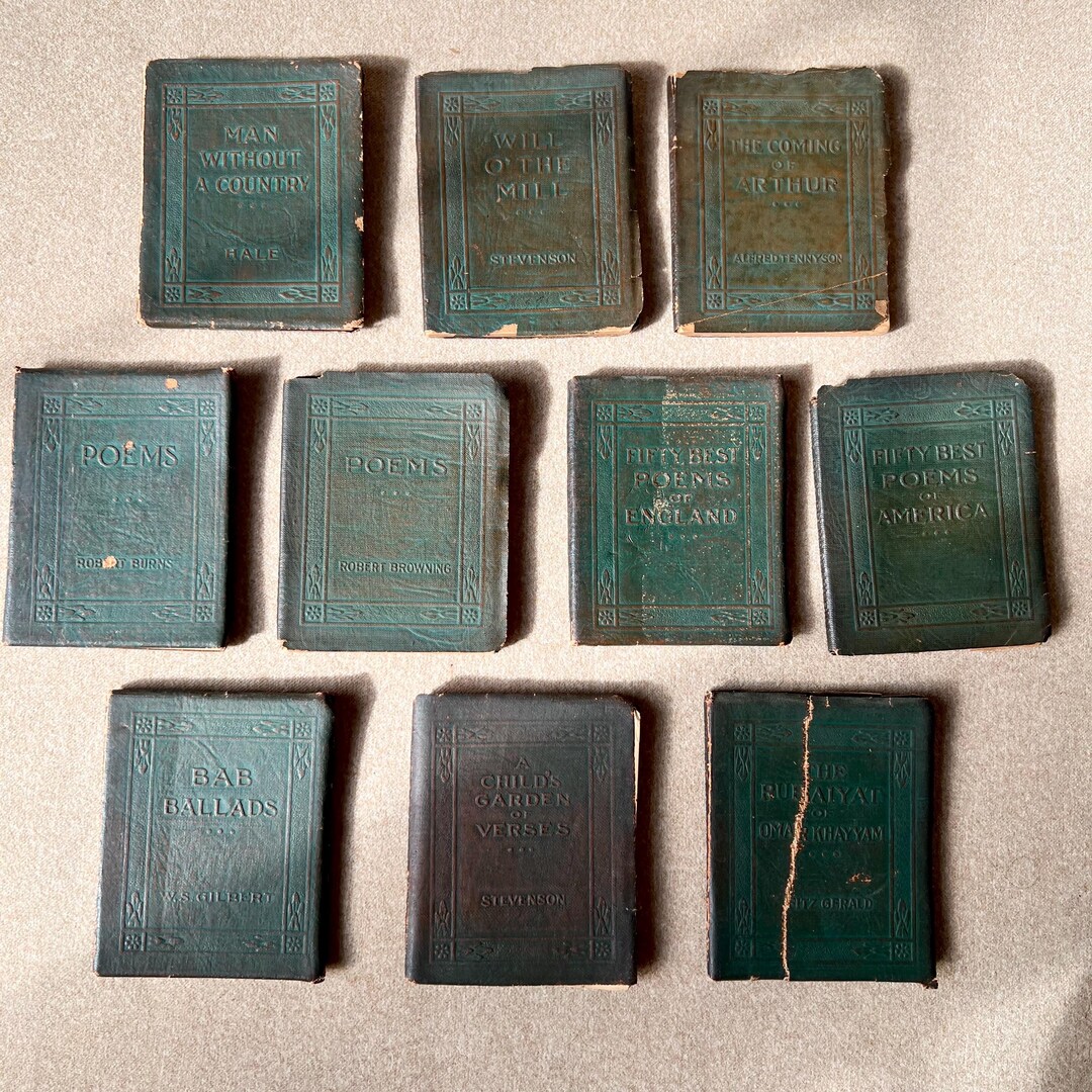 Collection of 10 Little Leather Library Miniature Books Including Works ...