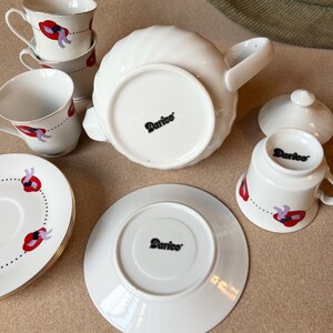 Vintage Darice Red Hat Society Tea Set - Etsy