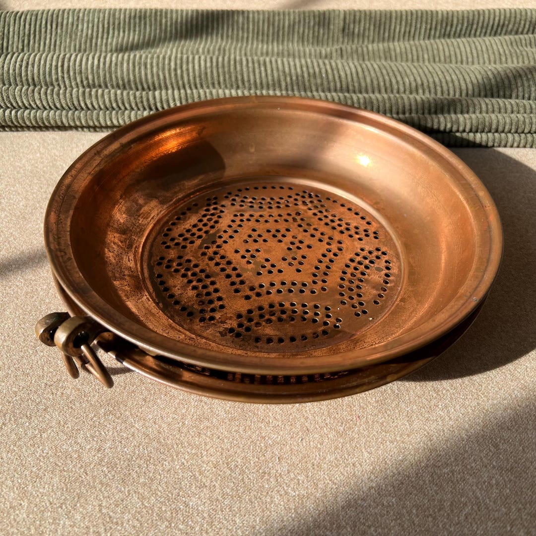 Vintage Copper 9” Strainer Colendar - Etsy