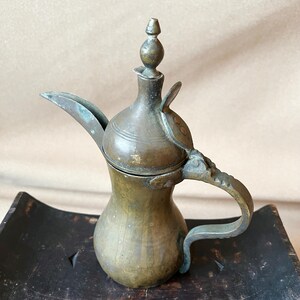 Antique Brass Primitive Middle Eastern Coffee Pot Kettle 9 - Etsy