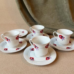 Vintage Darice Red Hat Society Tea Set - Etsy