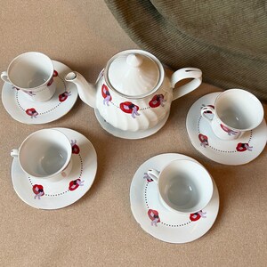 Vintage Darice Red Hat Society Tea Set - Etsy