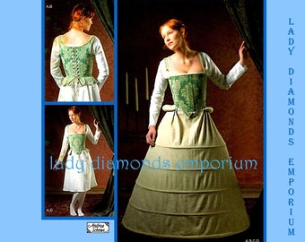 Simplicity 2621 16th Century Corset, Shift, Bum Roll and Farthingale ...