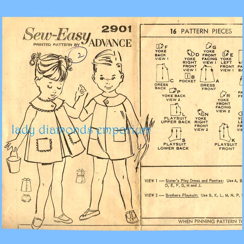 Vtg Toddlers Patterns 1940’s - 60’s Size 1, 2, 3, 4 Sewing Pattern ...