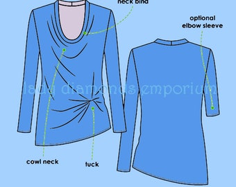 Draped Top Pattern - Etsy