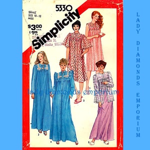 1980's Nightgown & Robe in 2 Lengths + Bed Jacket Long Sleeve Flutter ...